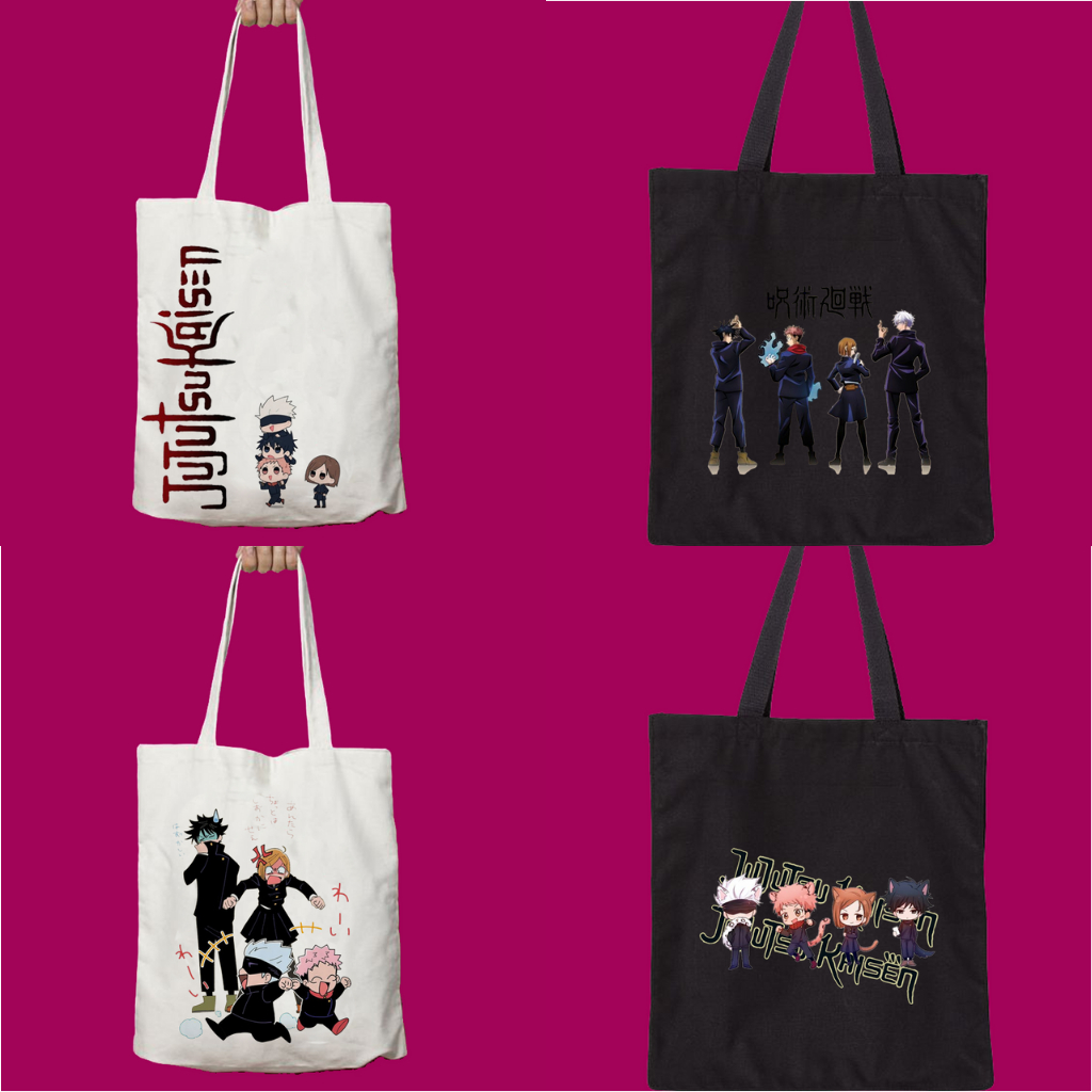 Anime Jujutsu Kaisen Wibu Sling Goodie Bag Folding Laptop Tote Bag ...