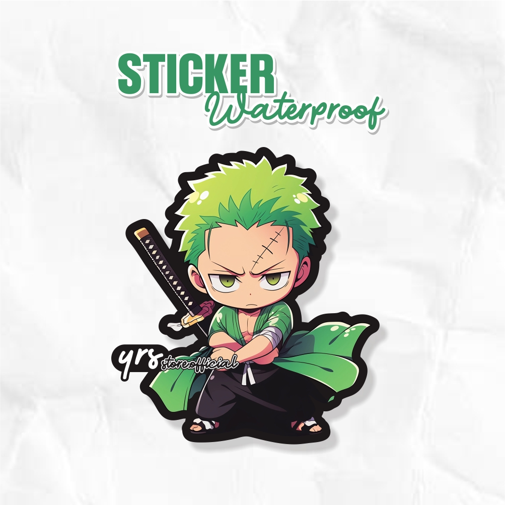 One Piece Roronoa Zoro Anime Sticker / Waterproof Anime Sticker size ...