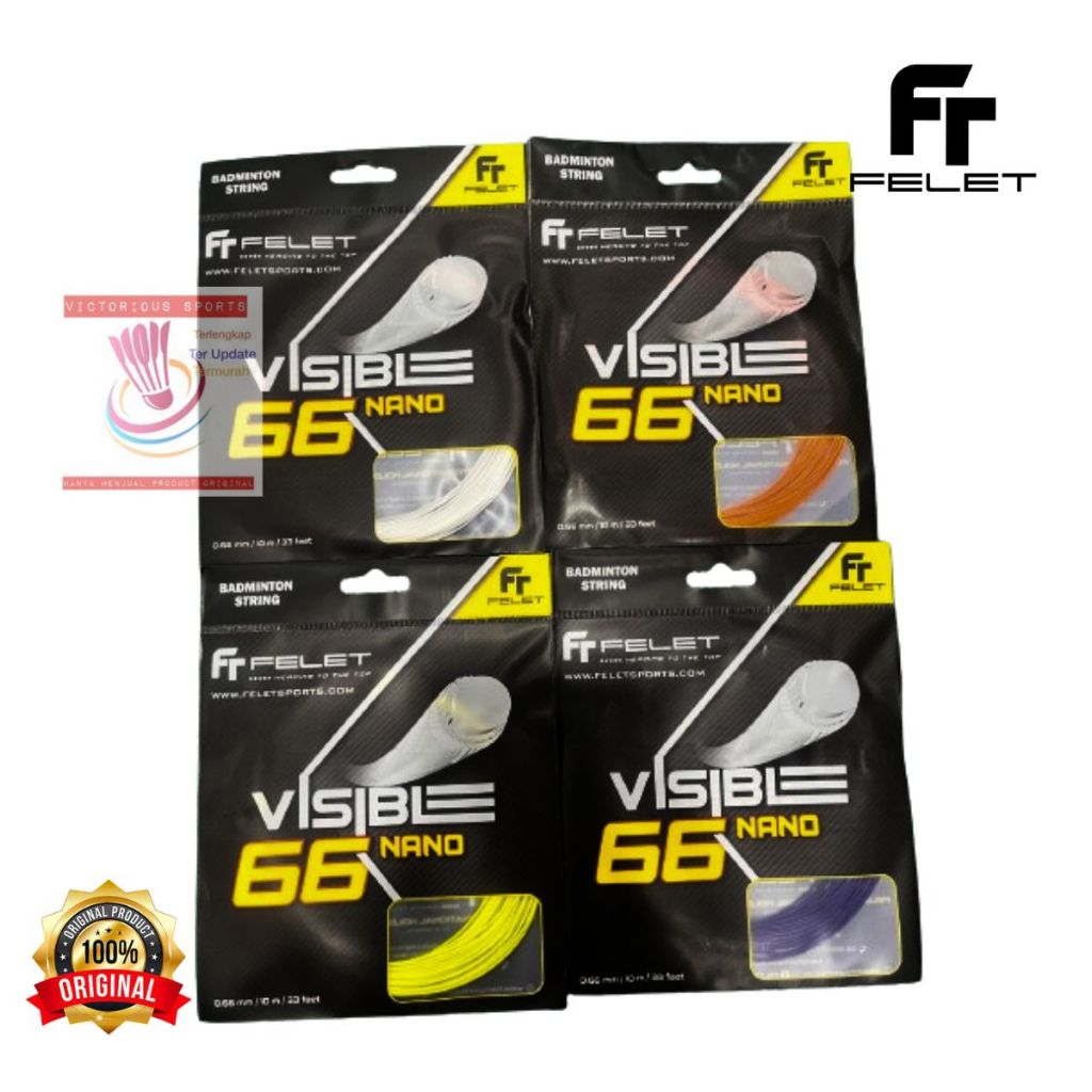 Original VISIBLE 66 NANO BADMINTON FELET STRINGS | Shopee Malaysia