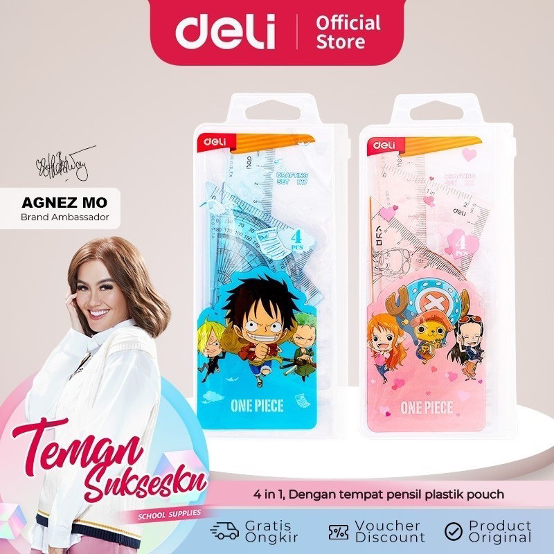 ONE PIECE Ruler set / Drafting set DELI H17 (1 set contains 4 pcs ...