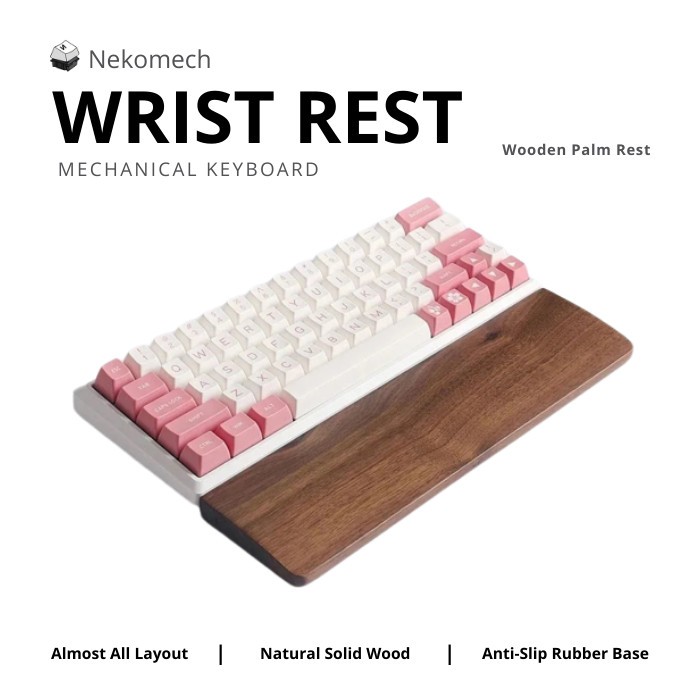 KAYU Wooden Wrist Rest/Wrist Pad Keyboard/Wooden Wrist Pad By Nekomech ...