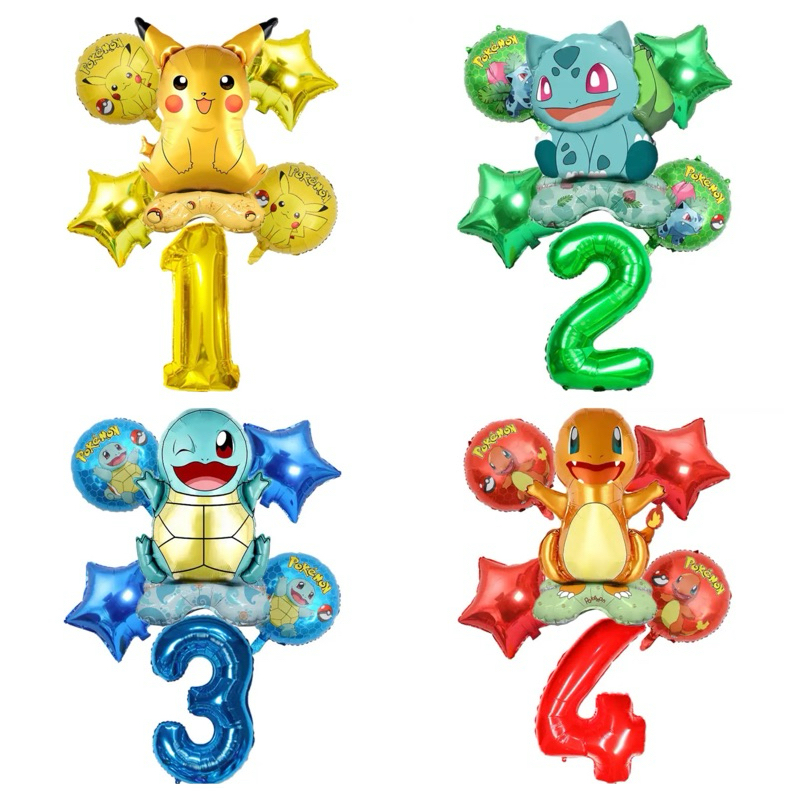 Pokemon NUMBERS STAND BALLOON PACKAGE 80cm | Shopee Malaysia