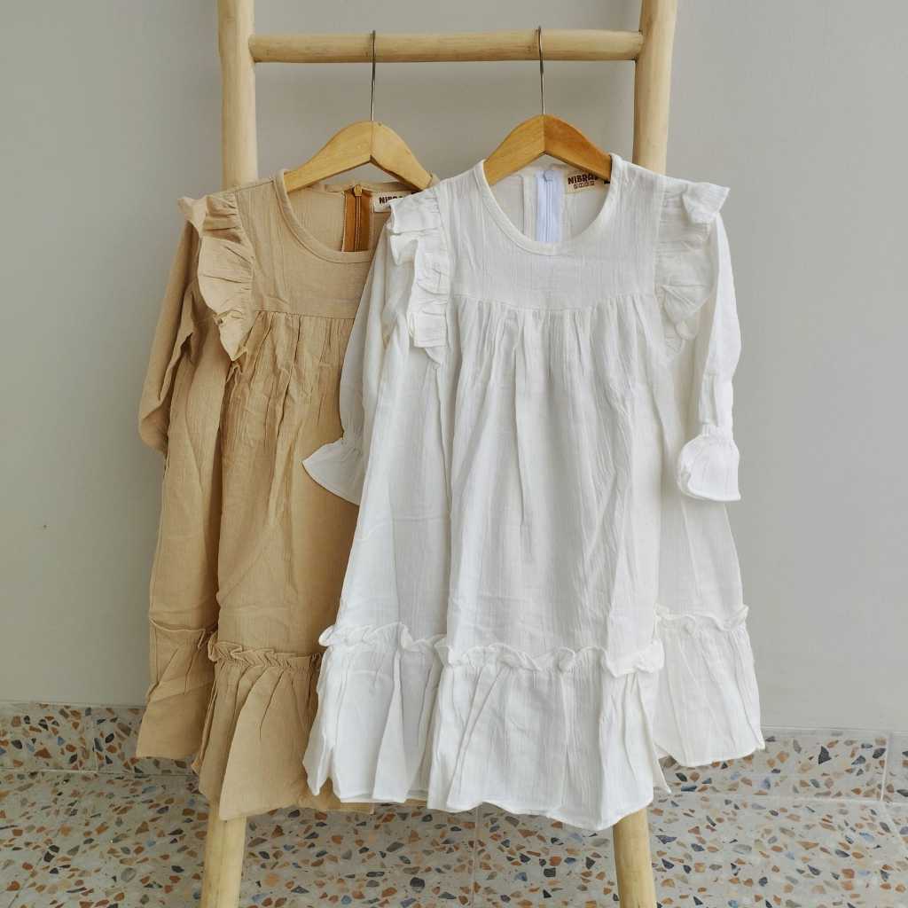 PUTIH A Dresses For Girls Linen Crinkle | Children's Muslim Dress White ...