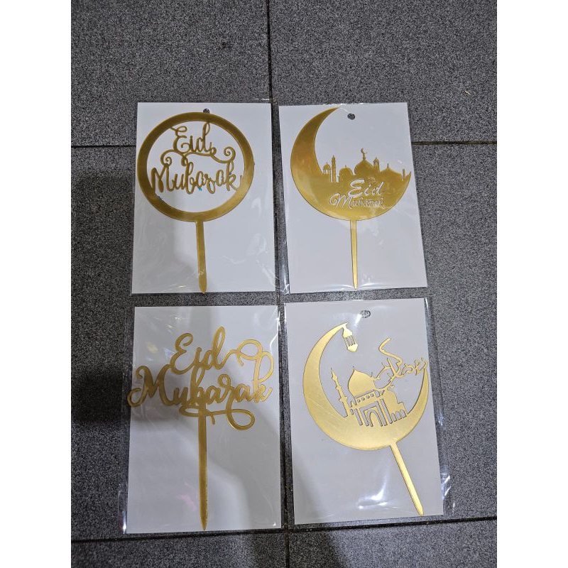 Eid MUBARAK ACRYLIC CAKE TOPPER/ACRYLIC EID TOPPER | Shopee Malaysia