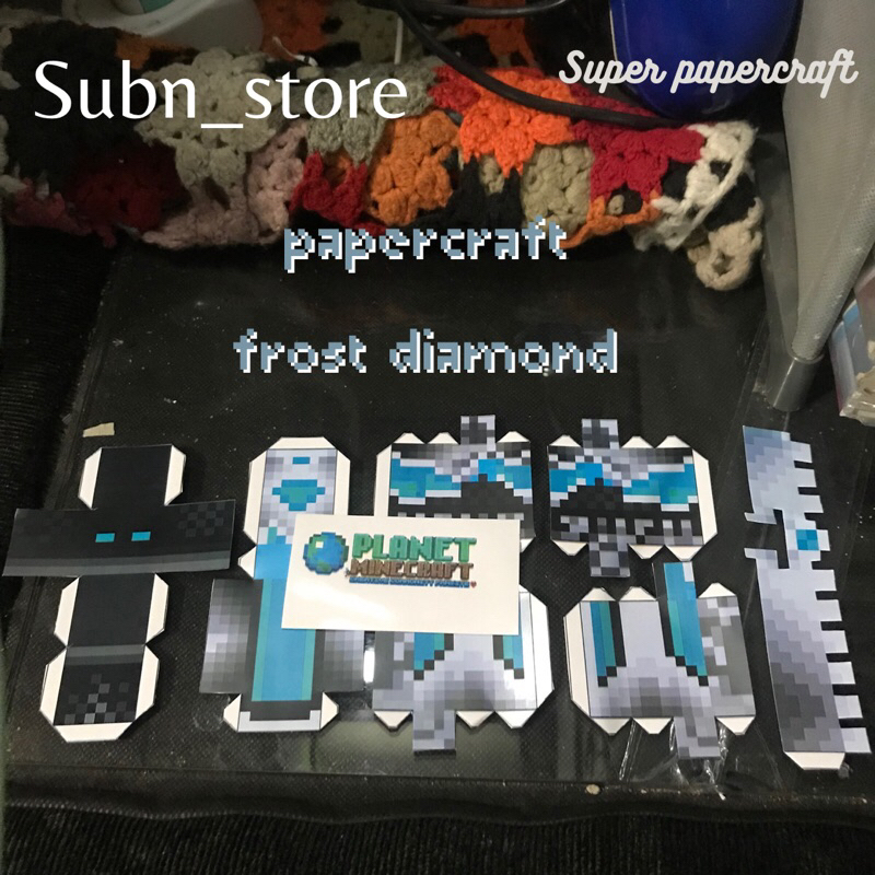 Papercraft frost diamond minecraft Pattern Has Been Cut | Shopee Malaysia