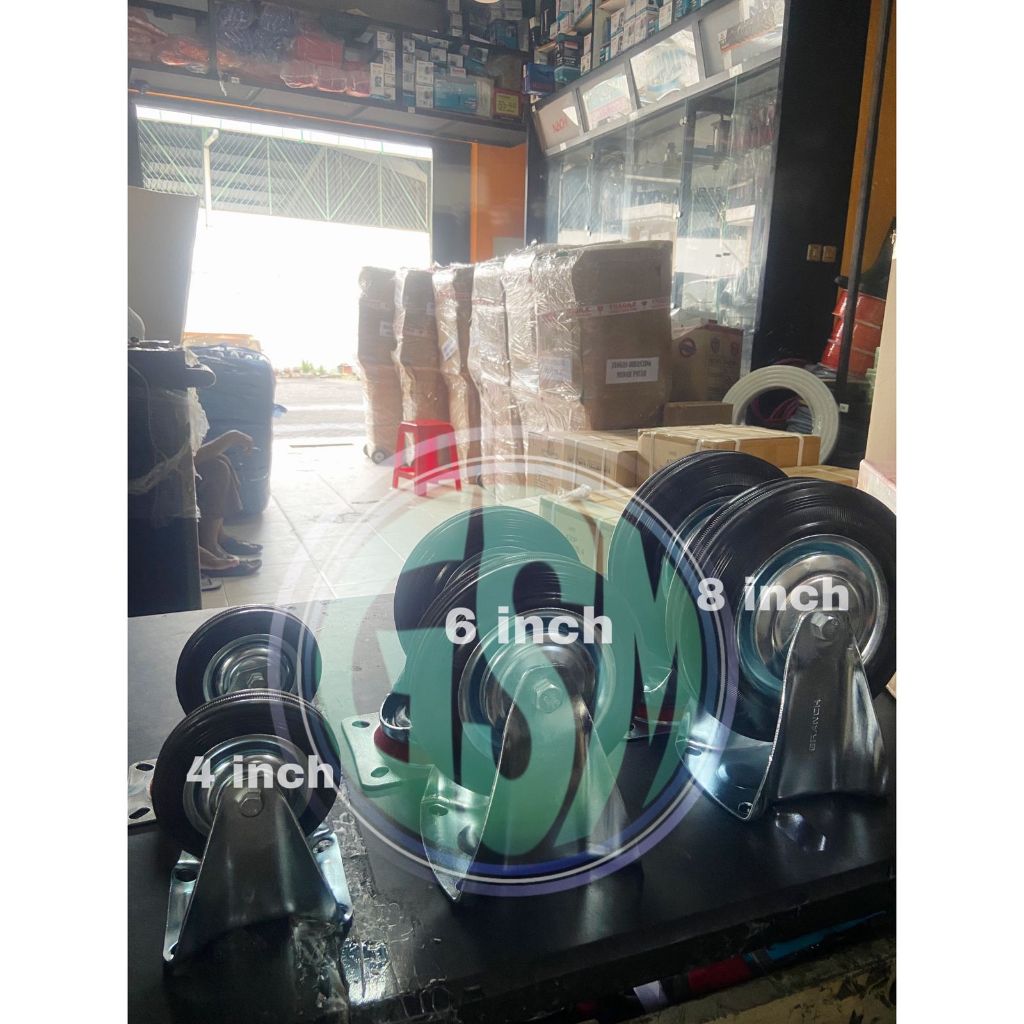 6 INCH HTAM RUBBER WHEEL BRANCH TROLLEY SHOP WHEELS | Shopee Malaysia