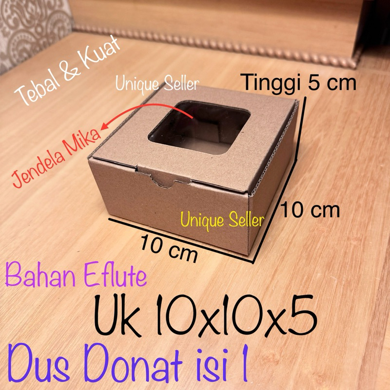 Donut Box Box contains 1 Uk 10x10x5 EFlute WINDOW / Box Accessories Box ...