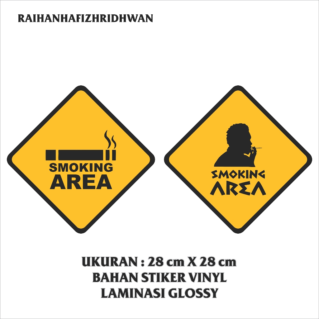 STICKERS / SMOKING AREA STICKERS / TREE AREA STICKERS / RAMBU RAMBU ...