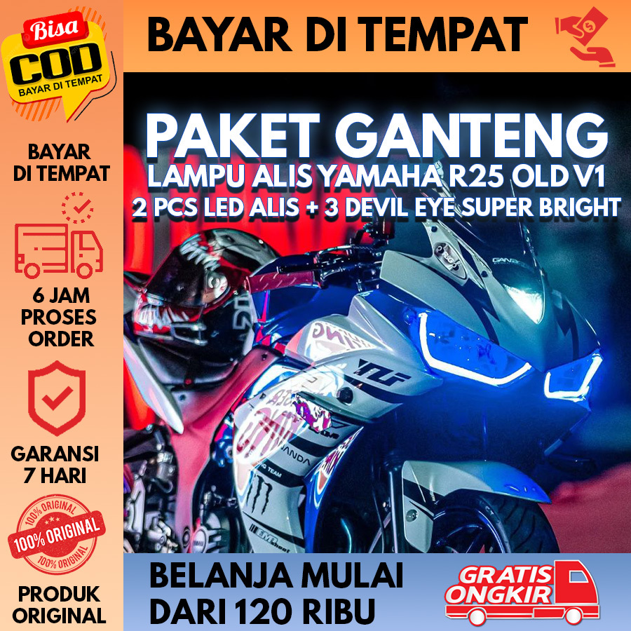 FULL SET YAMAHA R25 OLD V1 BONUS DEVIL EYE EYE EYE DOESN'T START 2 PCS ...