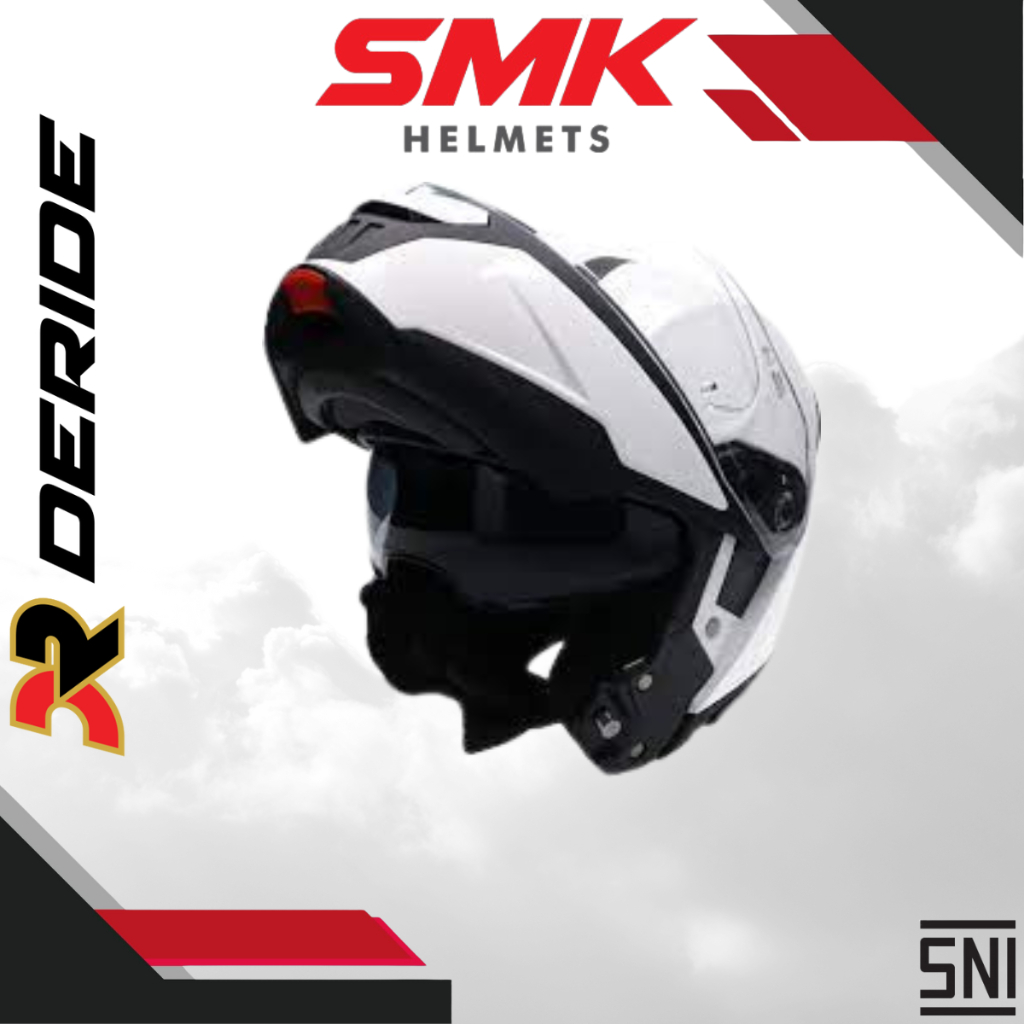 SMK GULLWING WHITE GL100 Modular Flip-Up Helmet | Shopee Malaysia