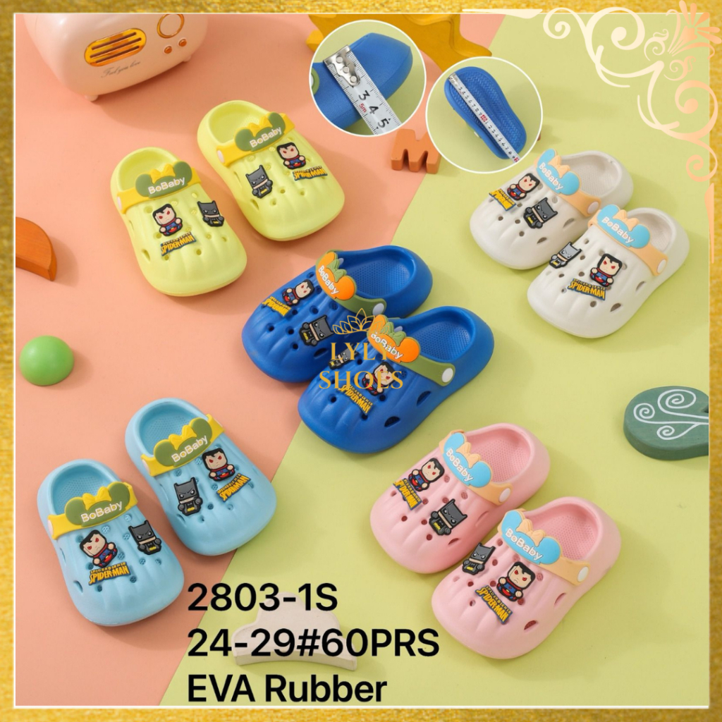 Children's Frog Sandals with Bolong - Bolong Motif Superhero Image 2803 ...