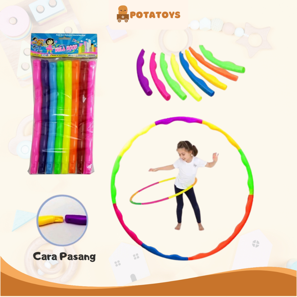 Hulahoop Children's Toy / Hula Hoop Plastic 8 Rods for Children and ...