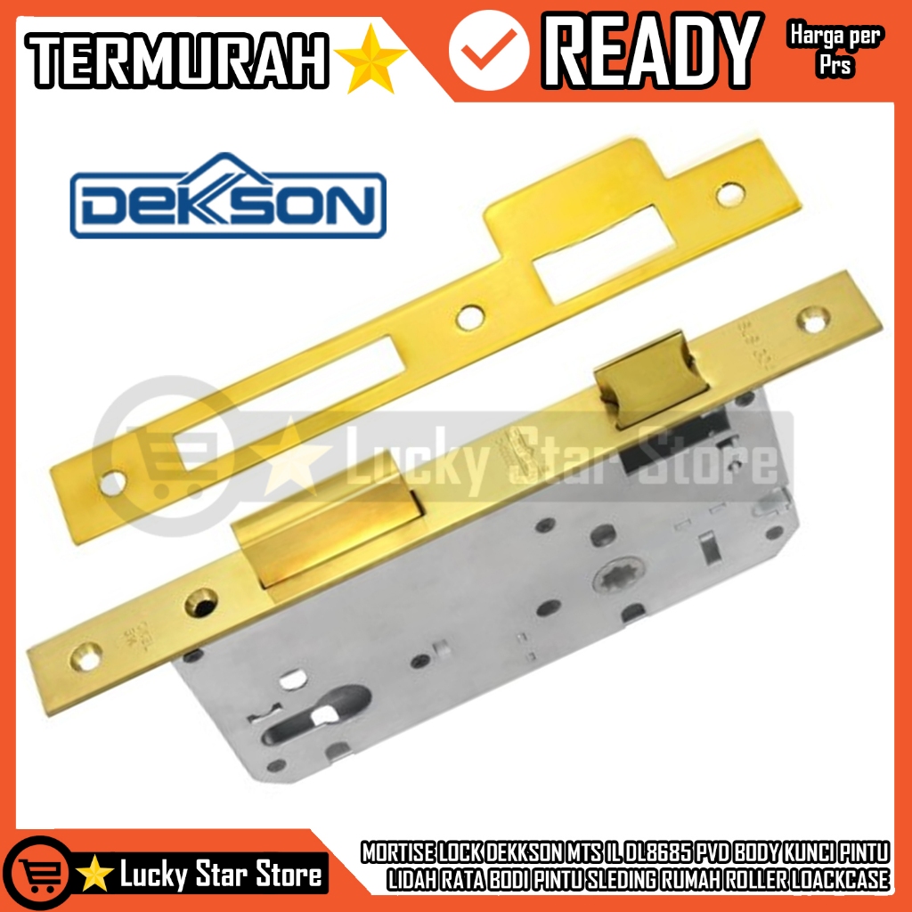 Mortise LOCK DEKKSON MTS IL DL8685 PVD BODY DOOR LOCK Flat Tongue DOOR ...