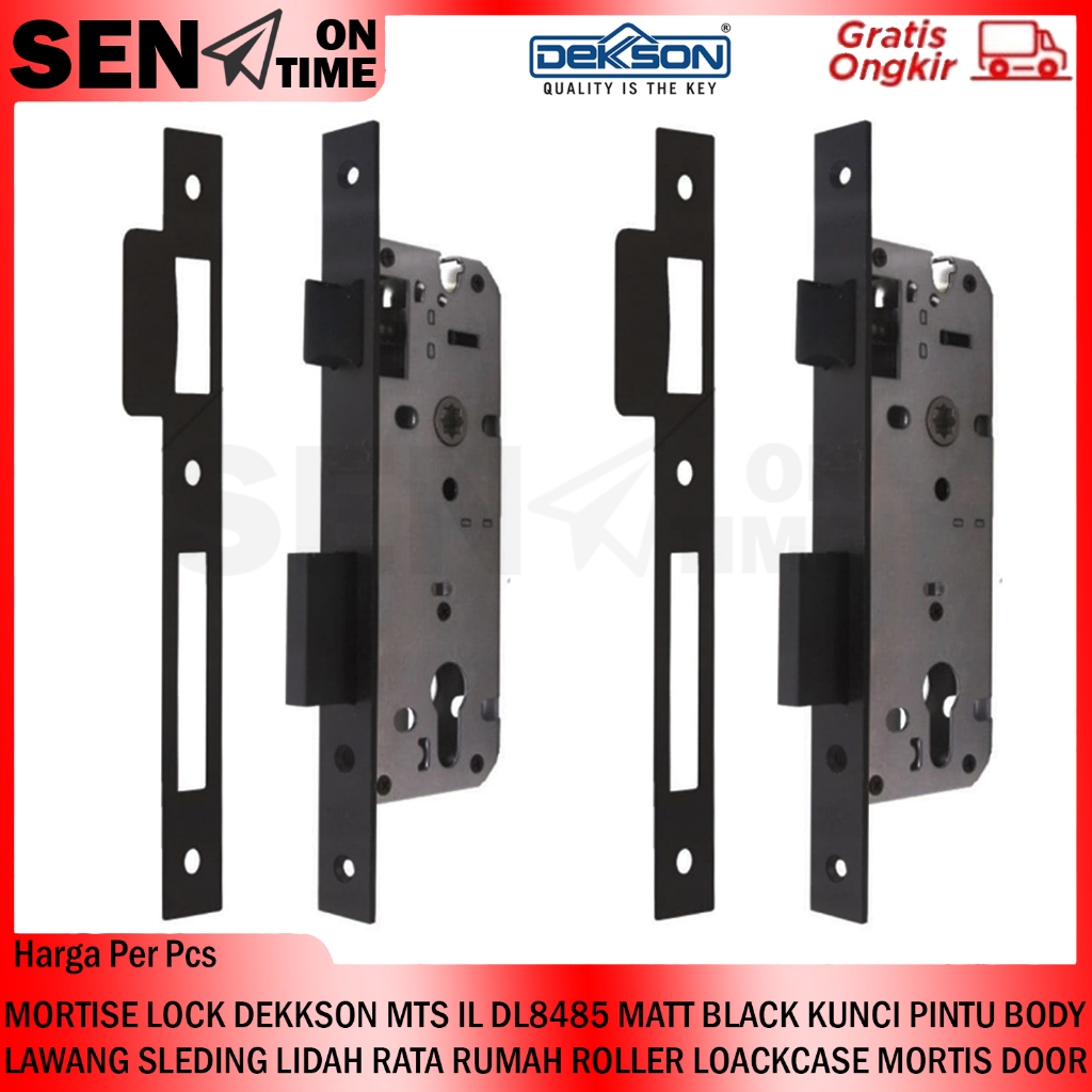 Mortise LOCK DEKKSON MTS IL DL8485 MATT BLACK DOOR LOCK BODY LAWANG Flat Tongue Home ROLLER ...