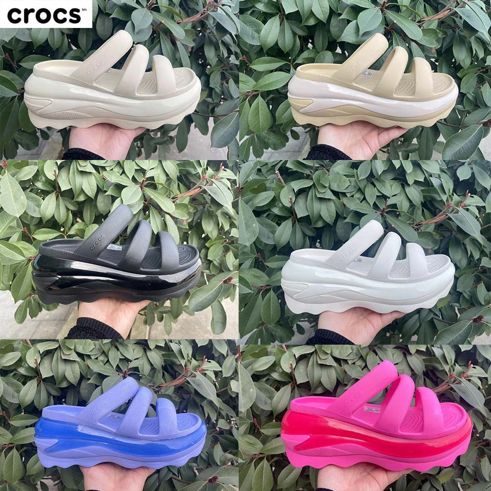 Sandals Crocs Classic Mega Crush Slide Wedges Women Wedge Clog/Classics ...