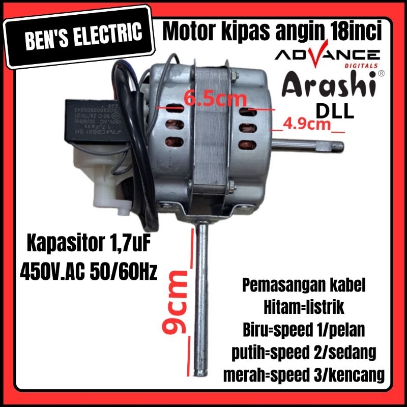 MESIN Advance fan motor / engine / dynamo, arashi 18 inch | Shopee Malaysia