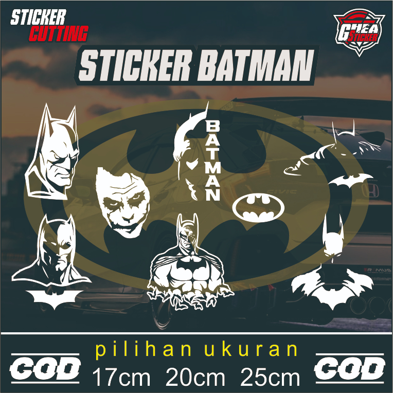 Batman Sticker Cutting - BATMAN Logo Cutting Sticker - BATMAN Car Glass ...
