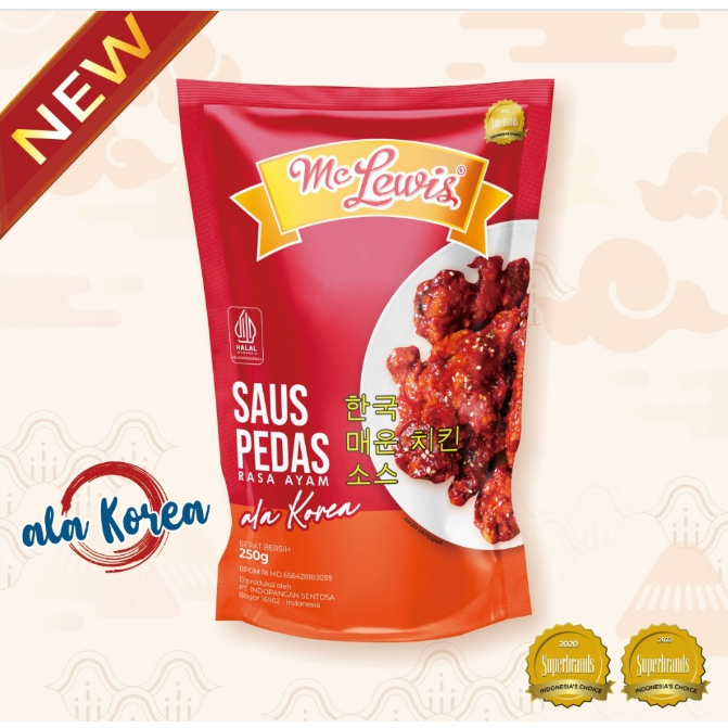 Mclewis Korean-Style Chicken Flavored Spicy Sauce 250gr Mc Lewis ...