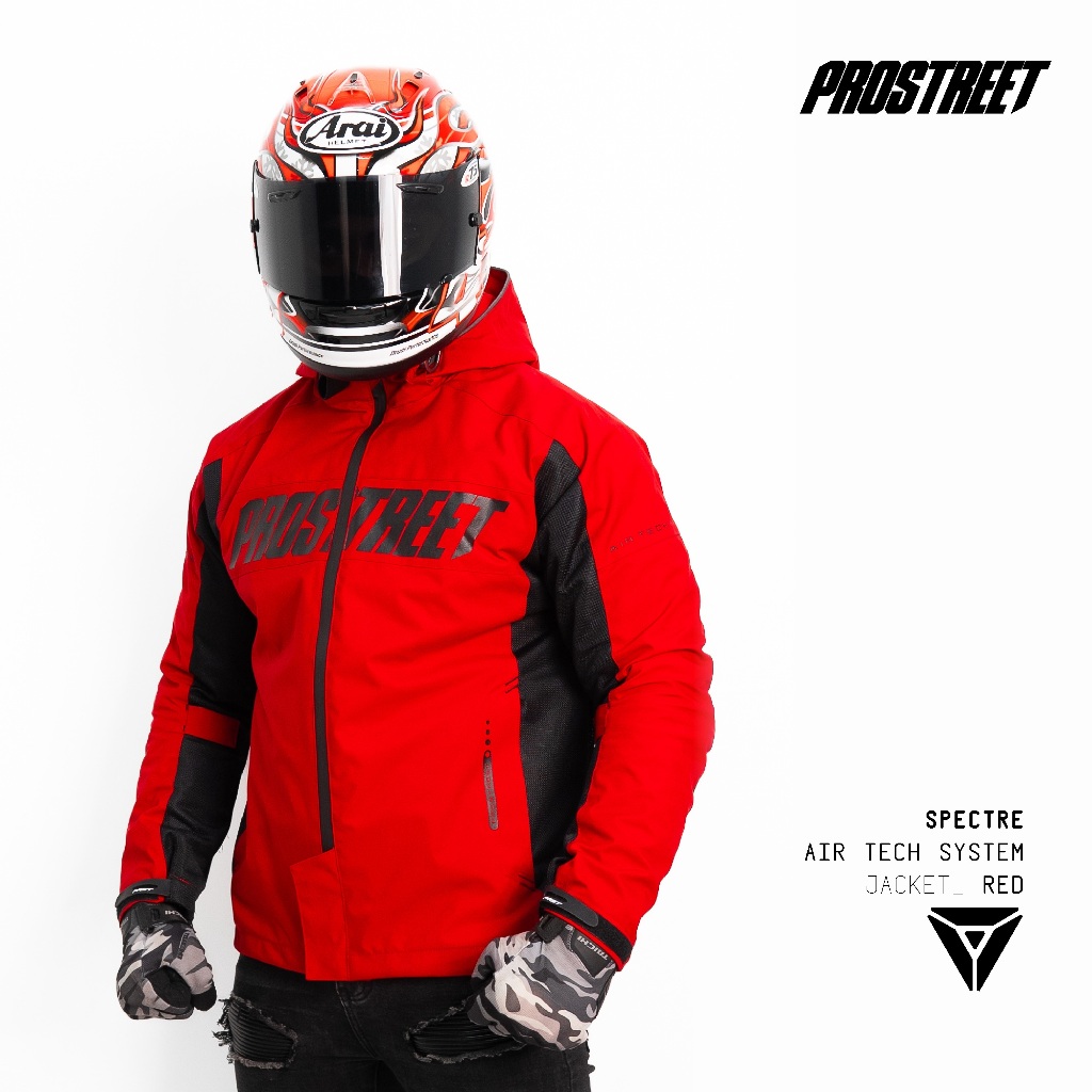 Prostreet Specter Air Tech System Red Motorcycle Jacket | Shopee Malaysia
