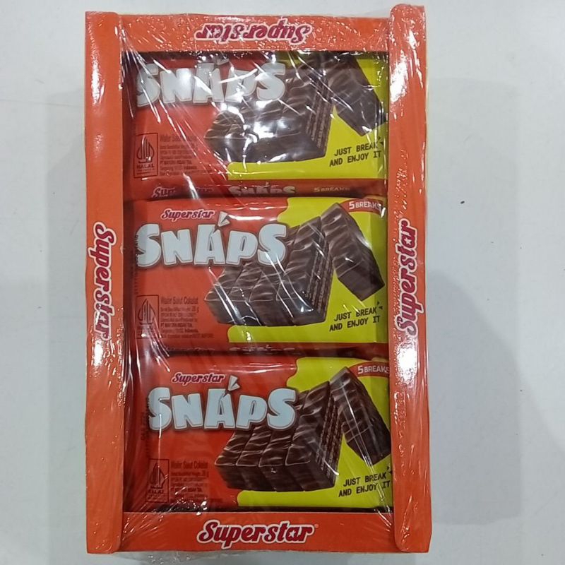 Roma Superstar Snaps Wafer Coated Chocolate 28g @12 pcs/336Gram BOX ...