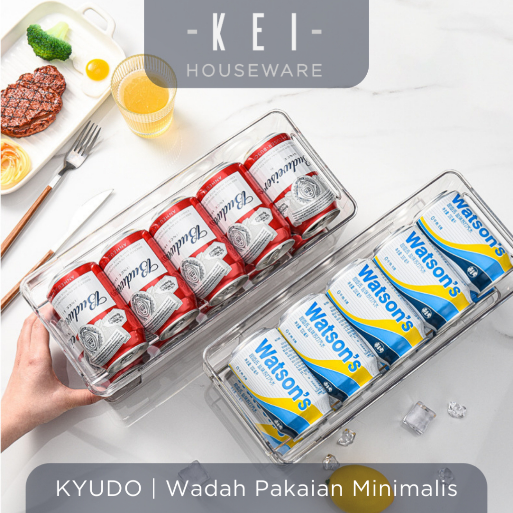 [KEI]KYUDO Storage Stack Drinks Cans Aesthetic Storage Can Transparent ...