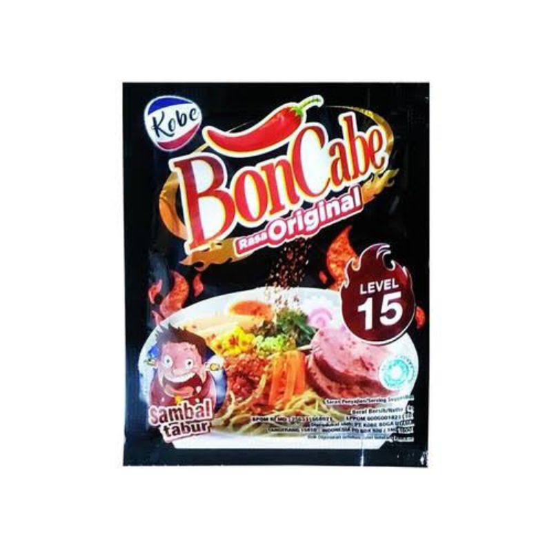 Boncabe Sambal Tabur Original Level 15 Plan 2,5 Grams x 10 pcs | Shopee ...