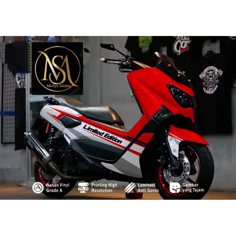 PUTIH MERAH Sticker decal nmax old full body motif limited edition Red ...