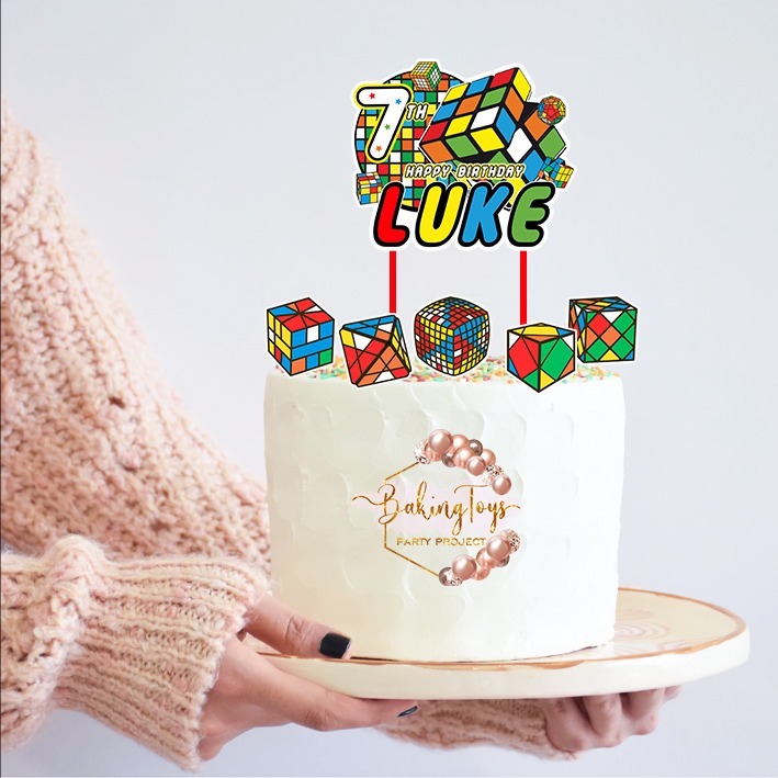 Cubic Rubik - Birthday Cake Topper / Birthday Cake Decoration | Shopee ...