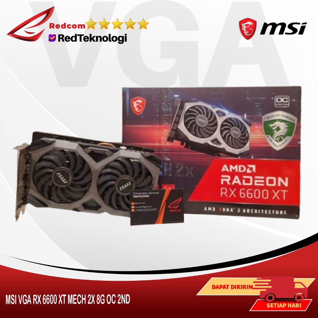 Msi VGA RX 6600 XT MECH 2X 8G OC 2ND | Shopee Malaysia