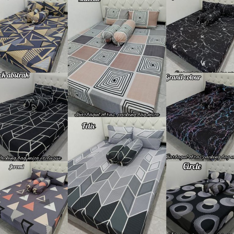 HITAM PUTIH 66 HOMEMADE Bed Sheets Rubber Sheets Corner MOTIF Abstract ...