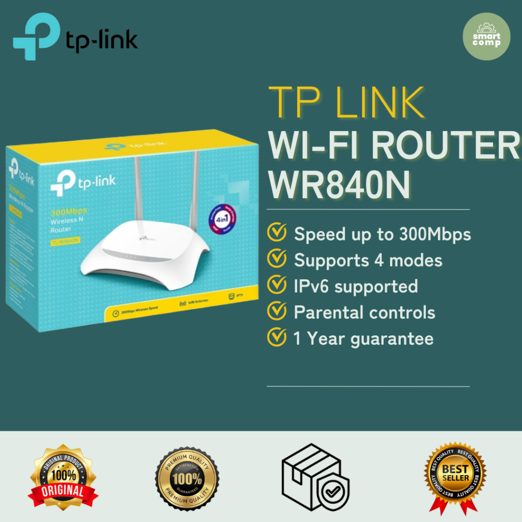 Tp-link TL-WR840N Wireless N Router 300Mbps Tp Link TL WR840N WiFi ...