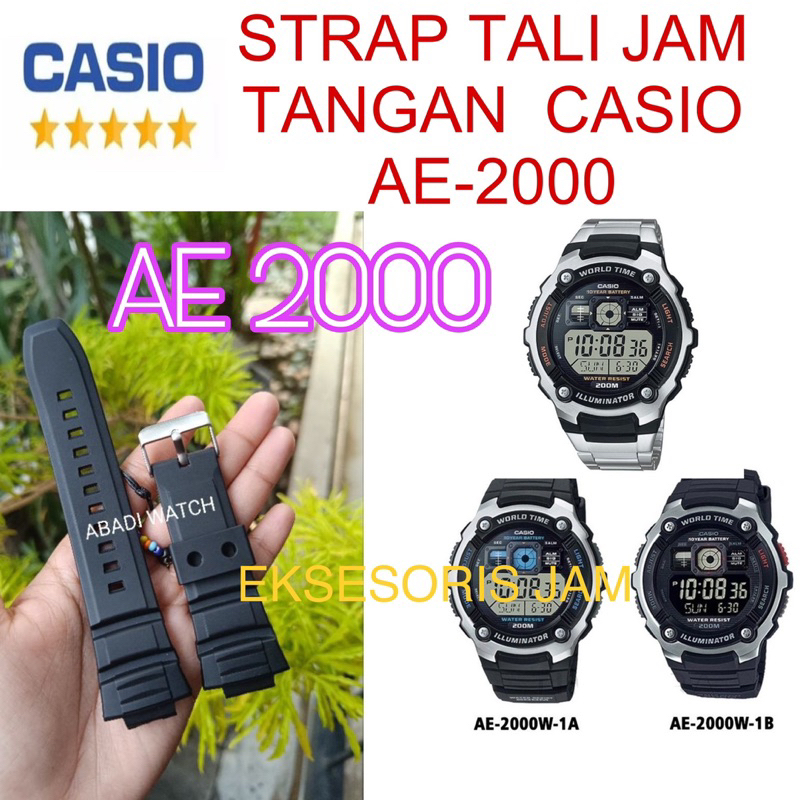 Casio AE-2000W AE2000W AE2000 AE-2000 AE 2000 Watch Strap | Shopee Malaysia