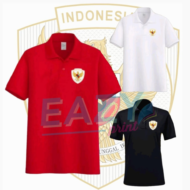 Poloshirt GARUDA LOGO 2024 INDONESIAN NATIONAL TEAM SUPPORTER NOBAR ...
