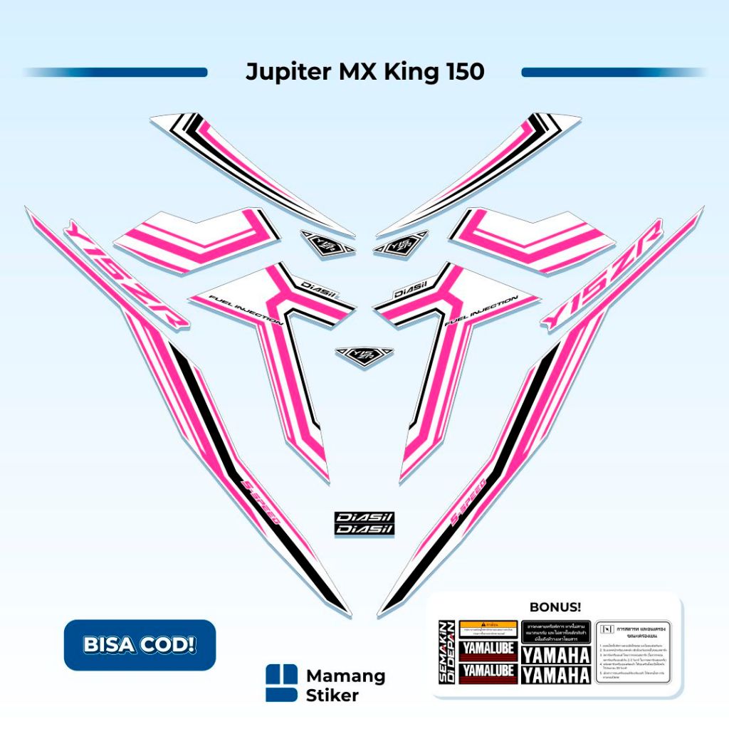 Striping MX King 150 Variations (16) Y15ZR V2 Original Full Body ...