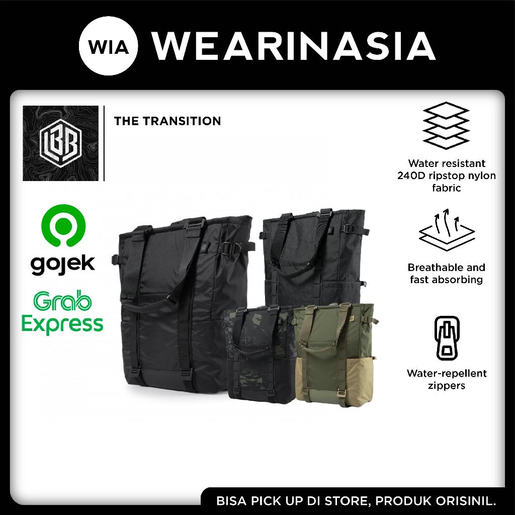 Life Behind Bars (LBB) The Transition - Technical Tote Bag Backpack ...