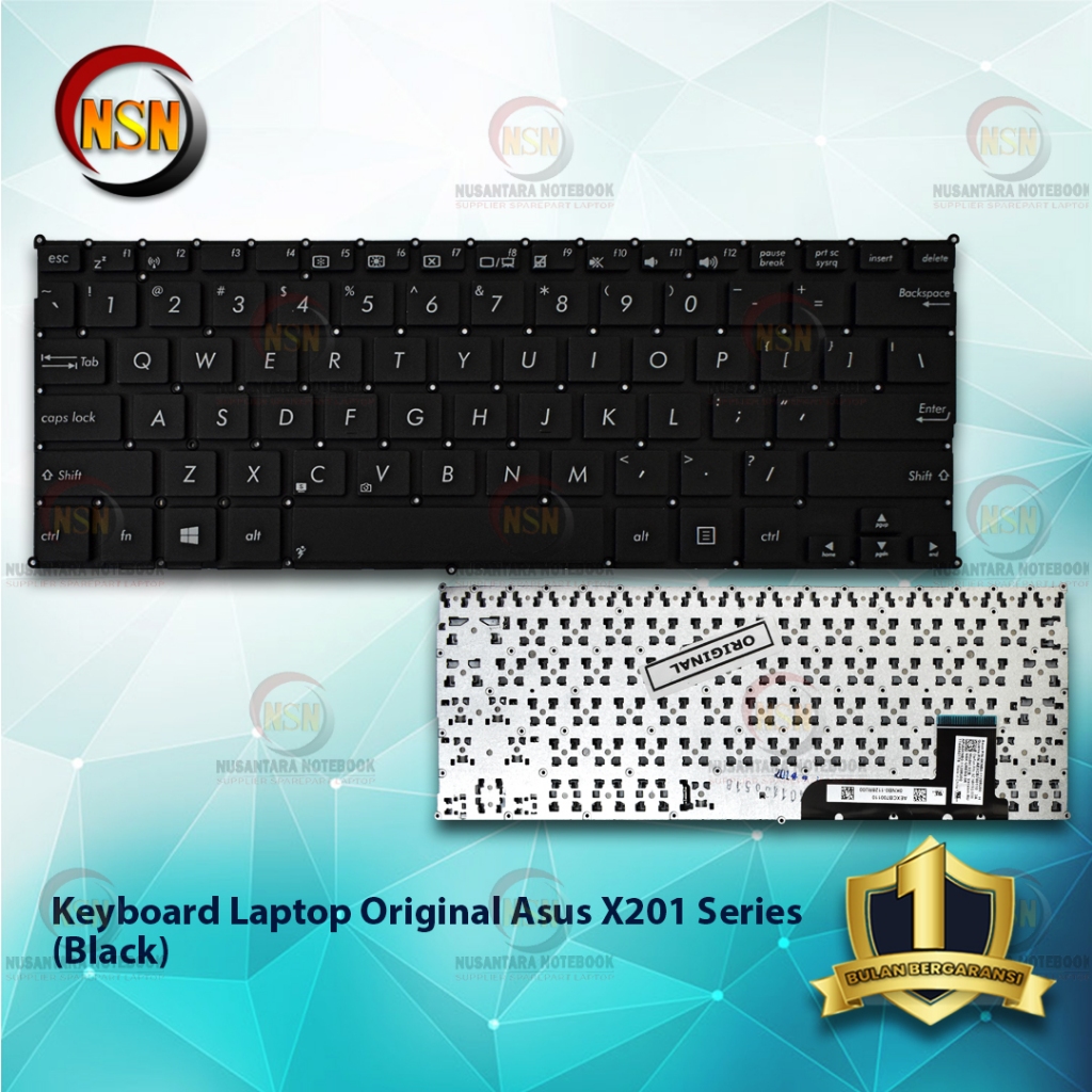 Original Laptop Keyboard Asus X201 Series Laptop (Black) | Shopee Malaysia