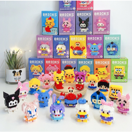 Toy Block Bricks Education Nano Block Mini Cartoon Character Model ...