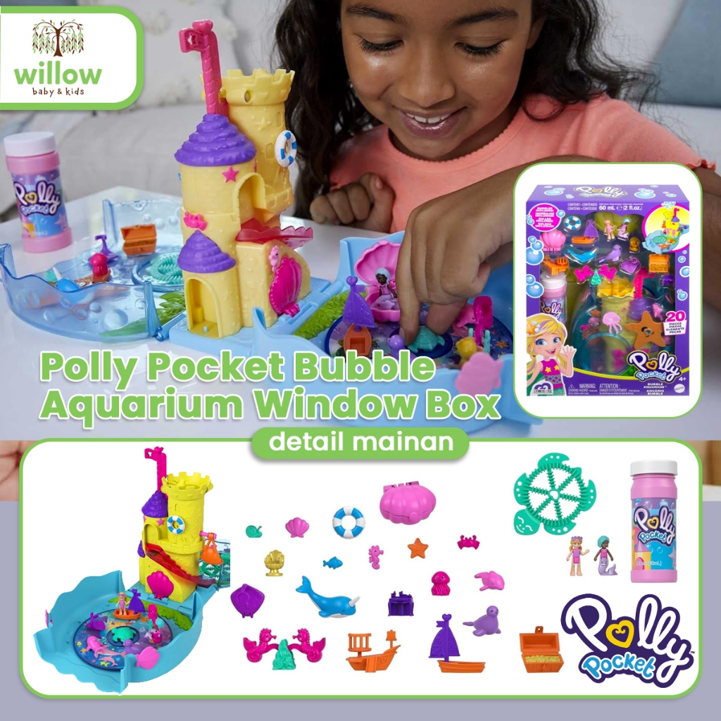 Children's Motorcycle Toys - Polly Pocket Bubble Aquarium Window Box ...