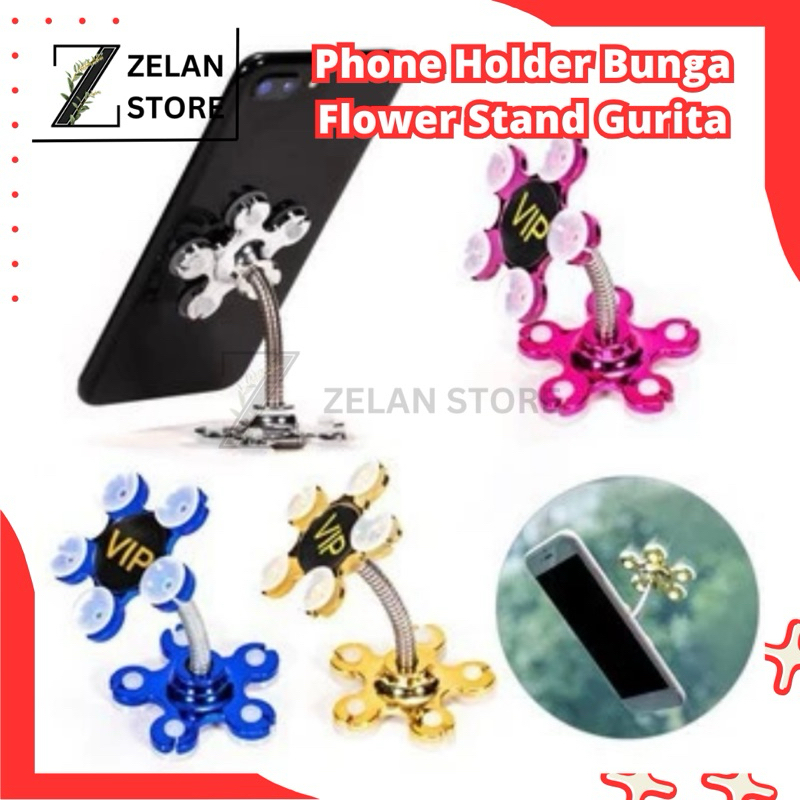 HP Phone Holder Flower Stand Octopus Pop Socket Flexible Gekko VIP ...