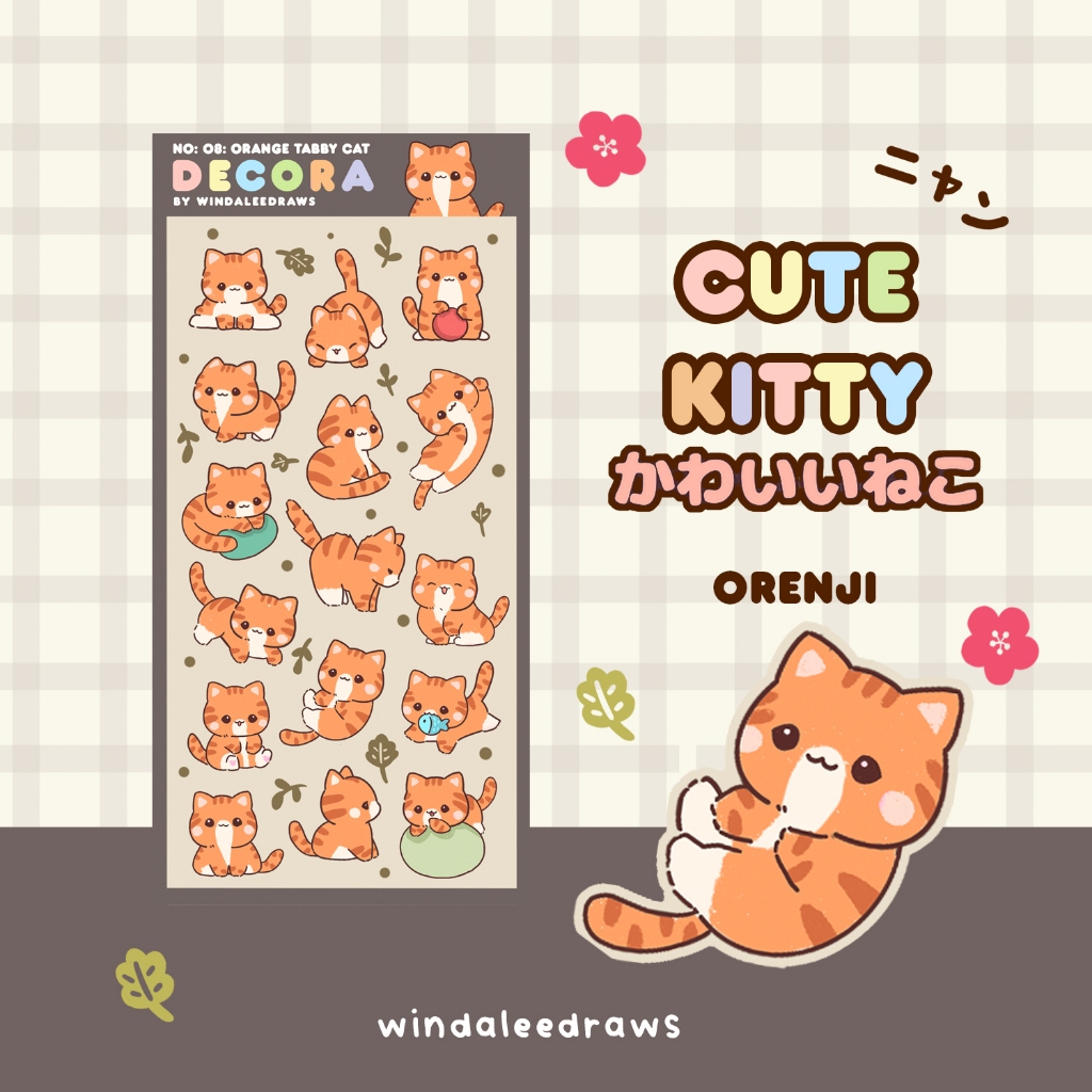 Cute Kitty Kawaii Neko Decora Series | Windaleedraws Deco Planner ...