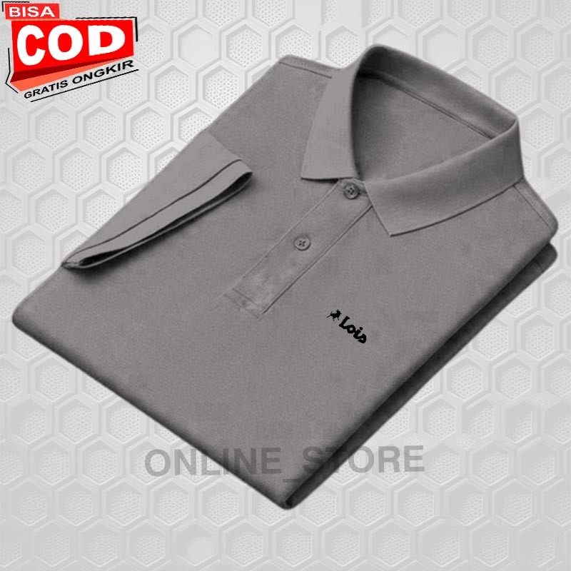 HITAM Baju Kaos Polo Shirt Men Kaos Collar Men Short Sleeve/Polo Shirt ...