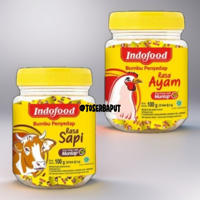 Indofood Chicken / Beef Seasoning Seasoning 25 blocks 100gr Broth Block ...