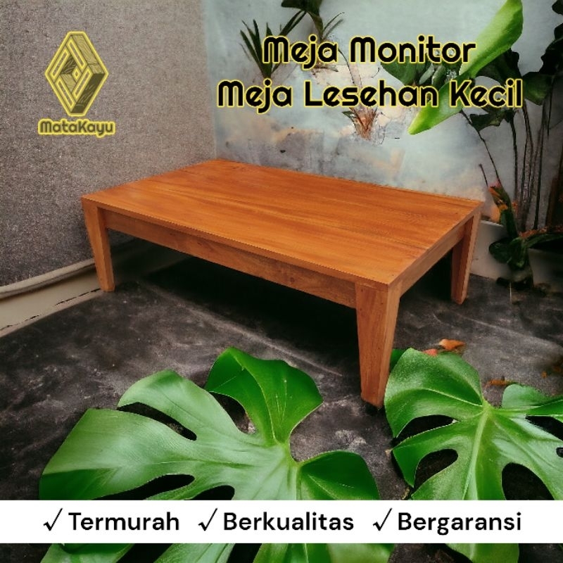 KAYU Small lesehan table 50-55 x 20 cm Wooden monitor table coffee ...