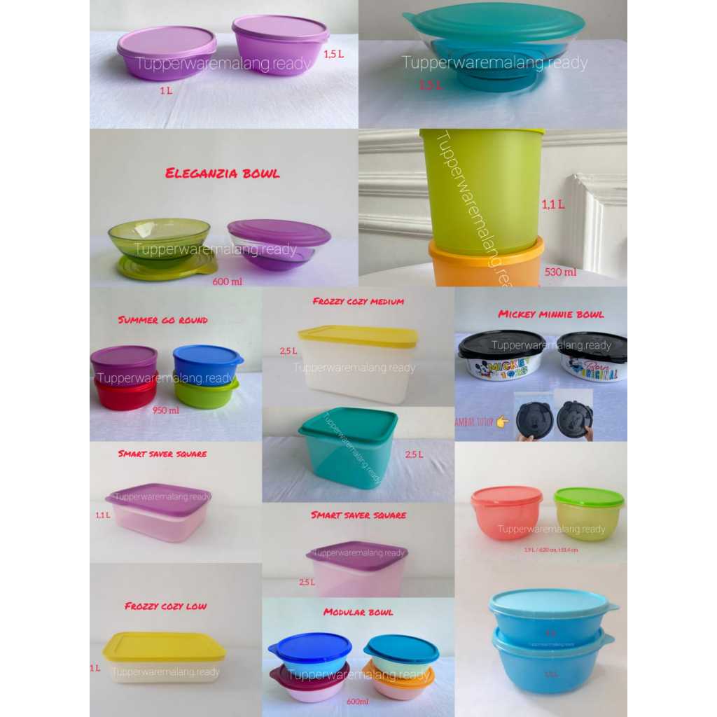 Lunch BOX/ TUPPERWARE LARGE LUNCH BOX/ MEDIUM HANDY BOWL/ MODULAR BOWL ...