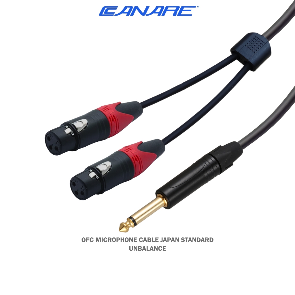 Audio Mixer Cable 1x Jack Akai Mono to 2x XLR Female Gold Plate - Japan ...
