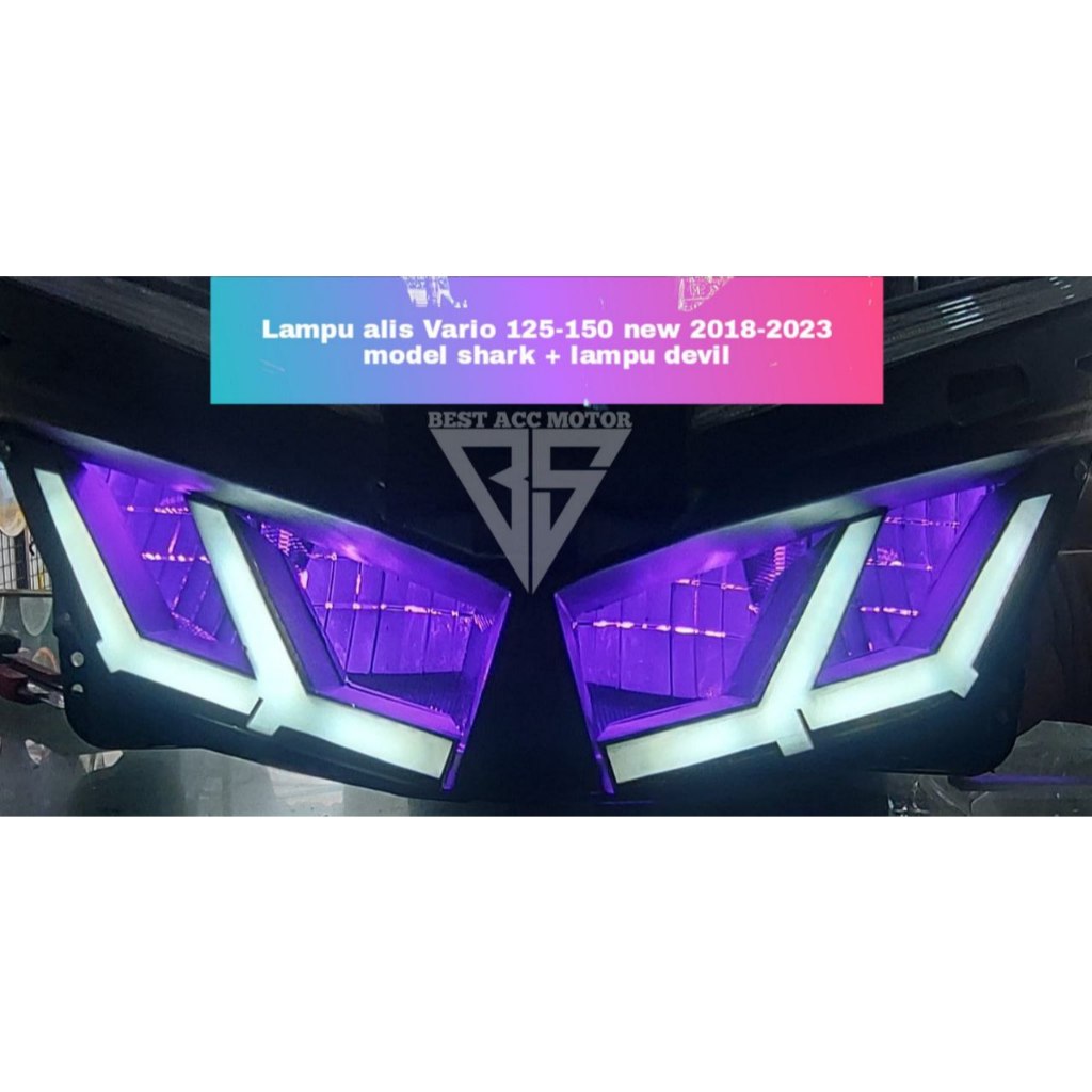 Vario Eyebrow Lamp 125-150 2018-2023 SHARK model+devil lazy hexa frame ...