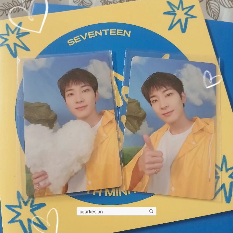 [Ready] Photocard PC Seventeen Wonwoo Seventeenth 17th Heaven Carat ver carver & Vernon set Face ...