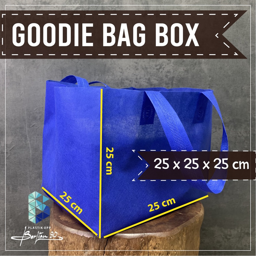 Goodie Bag Box Spunbond Bag Handle Rice Box Box 25x25x25 cm | Shopee ...