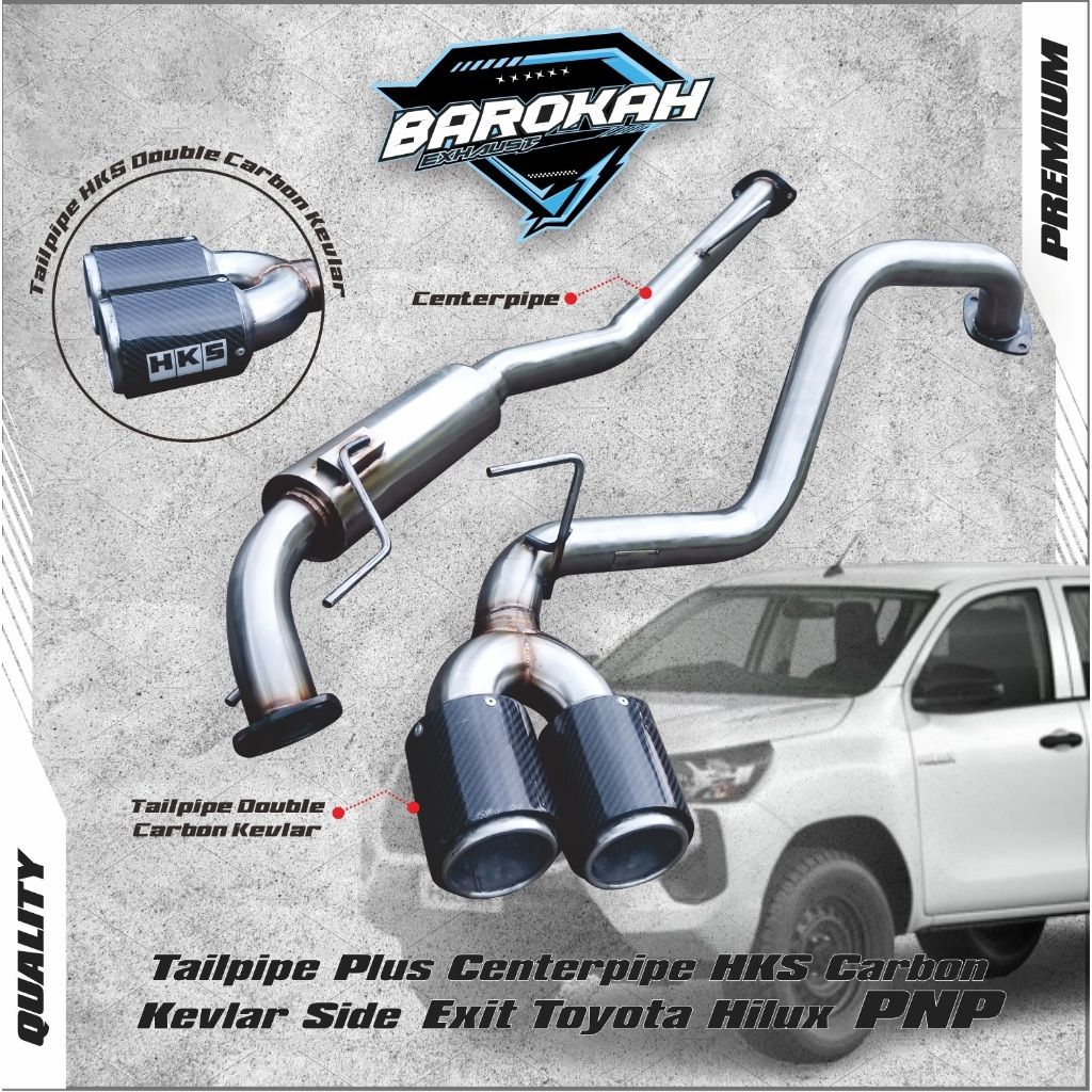 Tailpipe HKS Double Carbon Kevlar Side Exit Plus Centerpipe Toyota ...