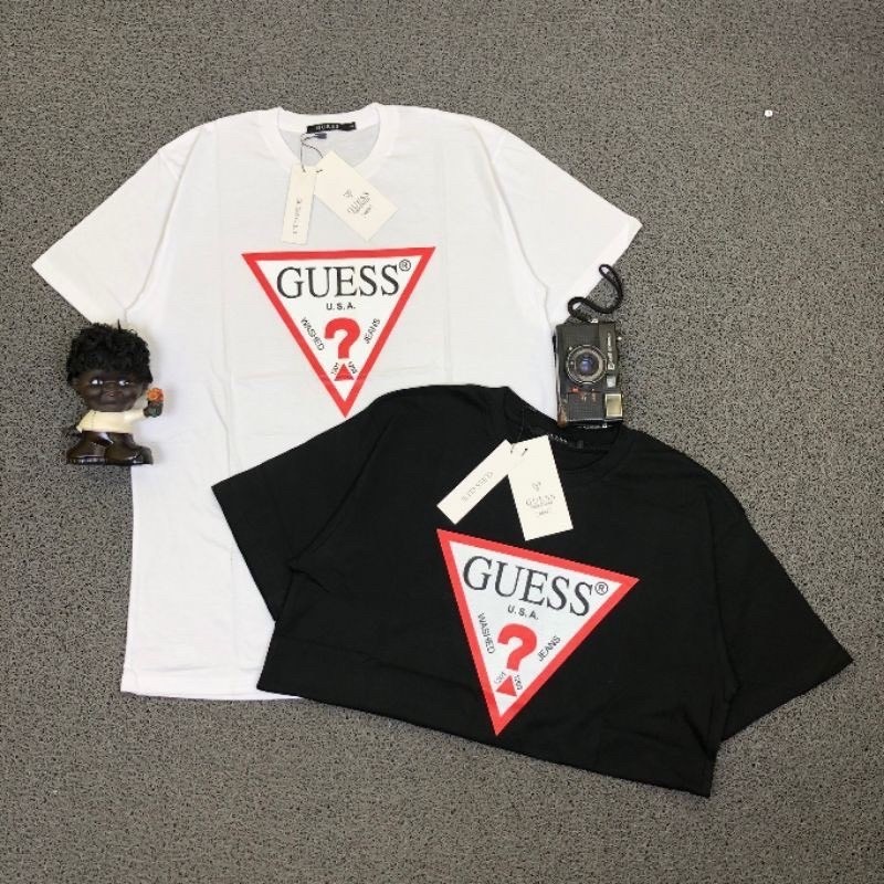 Guess LOGO BLACK AND WHITE T-SHIRTS / GUESS LOGO TSHIRT / GUESS MIRROR ...